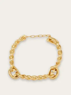 FERRAGAMO Gancini Twisted Link Bracelet - Gold
