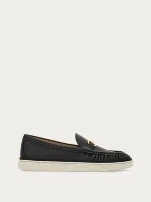 FERRAGAMO Gancini Ornate Loafer - Black