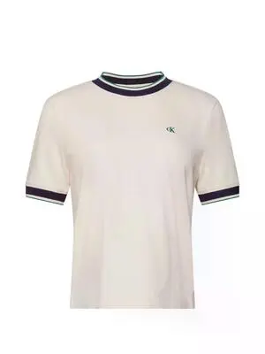 Calvin Klein Embroidered Striped Trim T-shirt