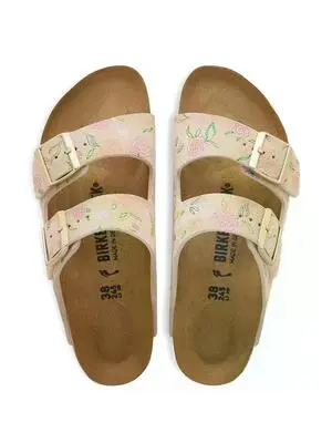 BIRKENSTOCK Arizona Floral Print Sandals - Neutrals