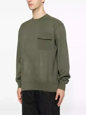 BOSS Ribbed Knit Flap-pocket Sweater