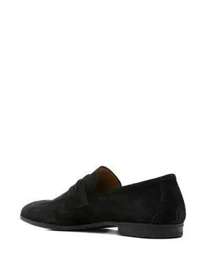 TOM FORD Calf Suede Penny Strap Loafers