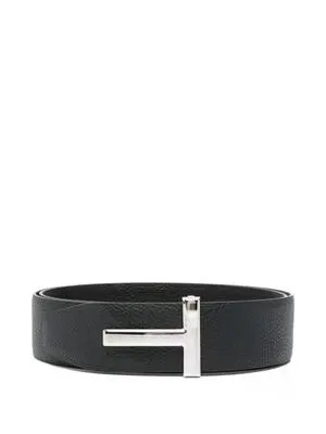 TOM FORD Reversible T-buckle Belt - Black