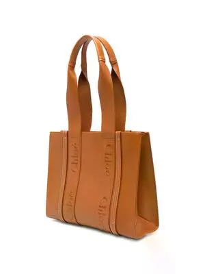 Chloé Medium Woody Leather Tote Bag
