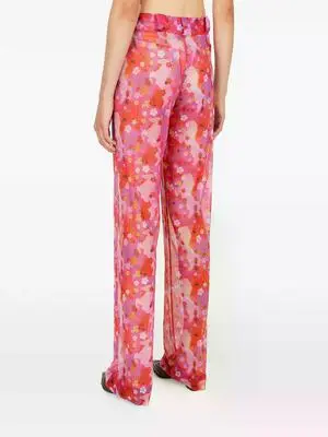 LOUISE LYNGH BJERREGAARD Floral Print High-waisted Trousers