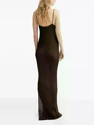 GESTUZ Ribbed-knit Maxi Dress With Side Slit