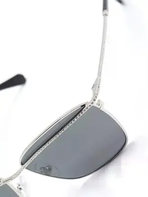 SWAROVSKI Crystal-embellished Rectangle-frame Sunglasses