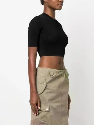 Rabanne Monogram Pattern Crop Top