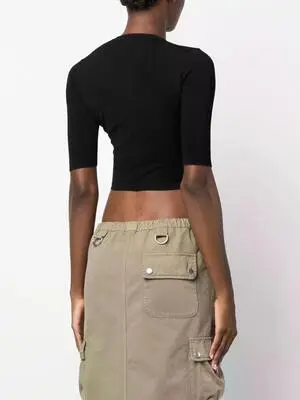 Rabanne Monogram Pattern Crop Top