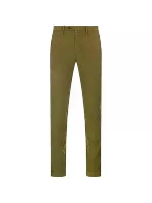 B SETTECENTO Pressed Crease Turn-up Trousers