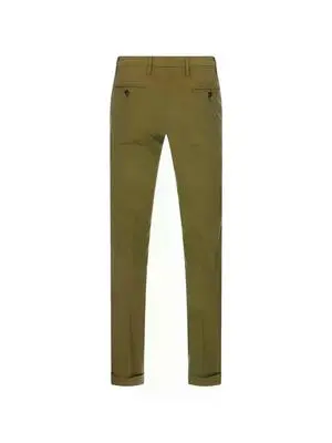 B SETTECENTO Pressed Crease Turn-up Trousers