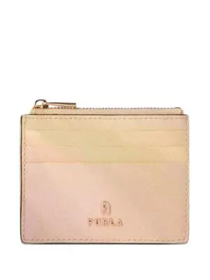 Furla S Camelia Textured-leather Card Case - Neutrals