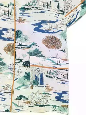 Olivia Von Halle Yves Cadaqués Printed Pajamas