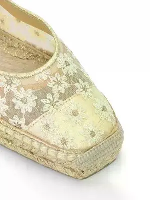 CastaÑer Paoli Floral-embroidered Espadrilles - Neutrals