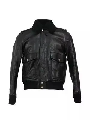 Saint Laurent Shearling Collar Bomber Jacket