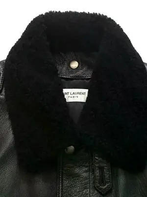 Saint Laurent Shearling Collar Bomber Jacket