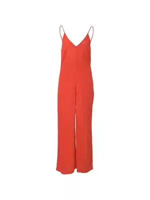 Ba&sh Red Crepe Wide-leg Jumpsuit - Orange