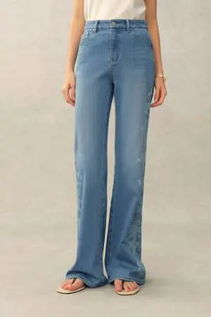 Fabrique Kari Burnout High Waist Flared Jeans