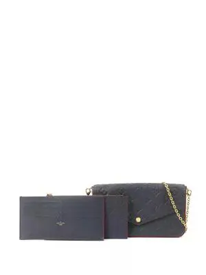 LOUIS VUITTON Monogram Empreinte Pochette Felicie Shoulder Bag - Blue