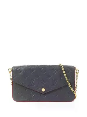 LOUIS VUITTON Monogram Empreinte Pochette Felicie Shoulder Bag - Blue