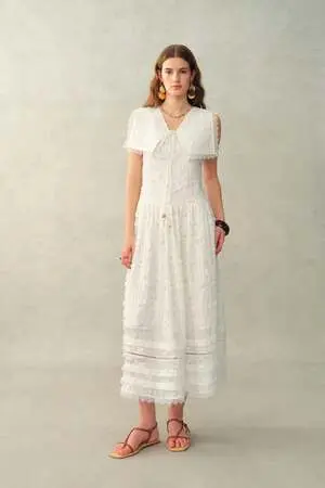 Fabrique Geraldine Sleeveless Dress - White