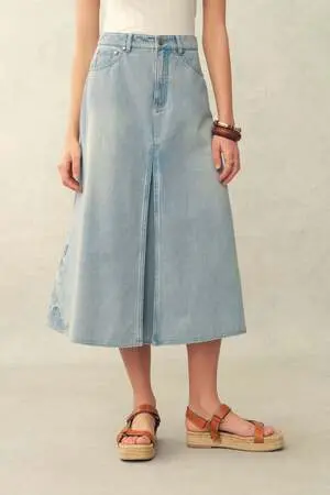 FABRIQUE Fabrique Michel Embossed Floral Midi Skirt