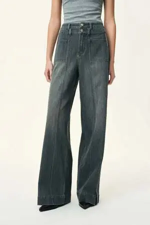 Fabrique Moss Smoky Wide Leg Jeans