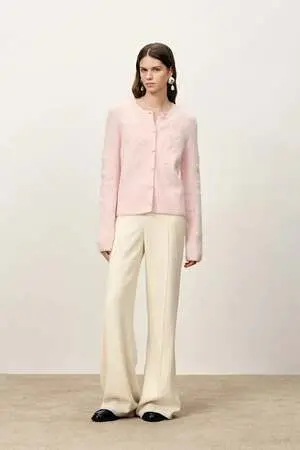 Fabrique Letitia Hand Embroidered Floral Cardigan In Wool Alpaca Knit