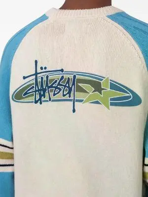 StÜssy Logo-print Raglan Sleeve Sweater