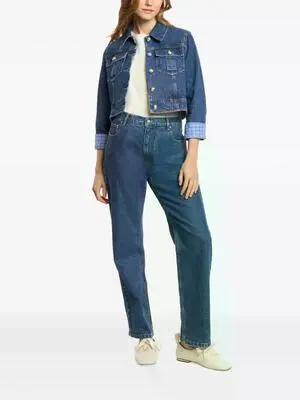 Cinq À Sept Lexie Checked-cuff Denim Jacket