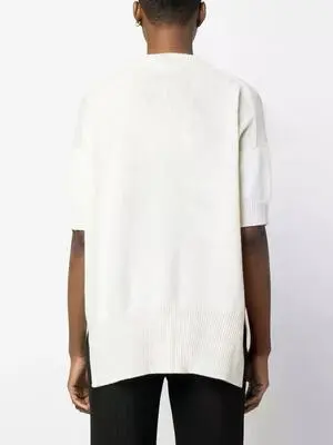 JIL SANDER Short-sleeve Cashmere Top - Neutrals