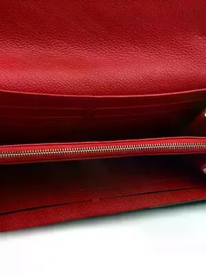 LOUIS VUITTON Nm Sarah Monogram Wallet - Red