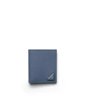 Prada Saffiano Leather Wallet - Blue