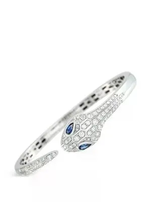 BVLGARI Serpenti Seduttori Diamond And Sapphire Bracelet - Silver