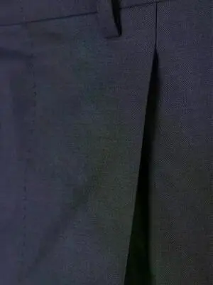 Canali Pleated Wool Trousers - Blue
