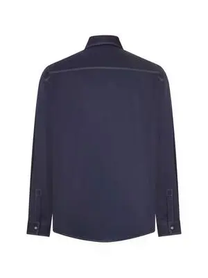 Fendi Contrast-stitch Logo-patch Shirt