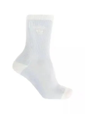 Adidas Logo-embroidered Striped Socks