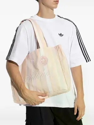 Adidas Striped Embroidered Tote Bag