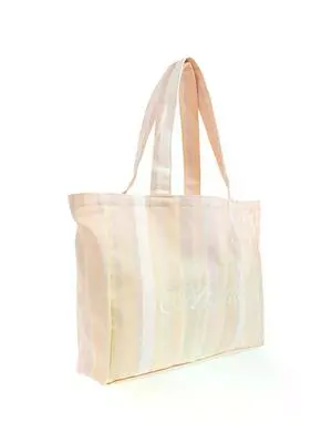 Adidas Striped Embroidered Tote Bag