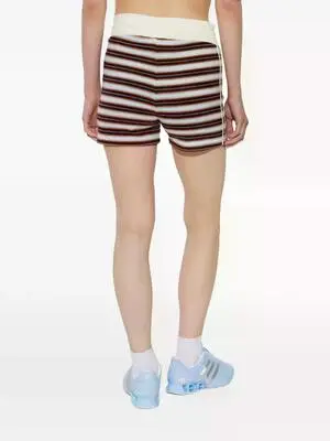 Adidas Striped Logo-patch Mini Shorts