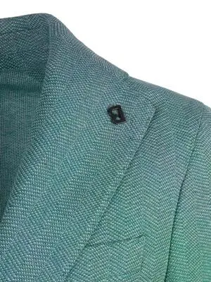 BRERA Herringbone-knit Single-breasted Blazer