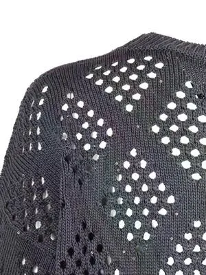 Peserico Sequin-embellished Open-knit Sweatshirt