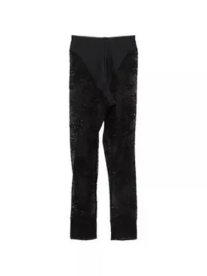 Vaquera Floral Lace Sheer Panel Trousers