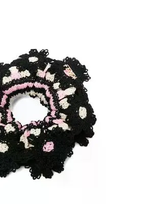 Fendi Crochet Floral-patch Scrunchie