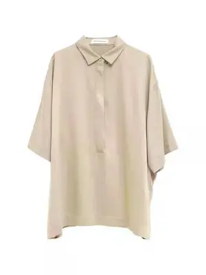THE FRANKIE SHOP Oversized Short-sleeved Shirt - Neutrals