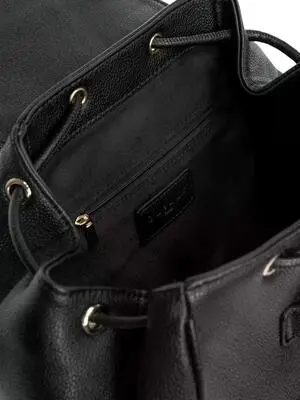 GAËLLE PARIS Gaelle Pebbled Texture Drawstring Backpack With Buckle Detail