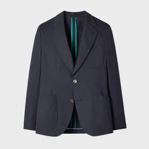 Paul Smith Navy Cotton-twill Patch-pocket Blazer