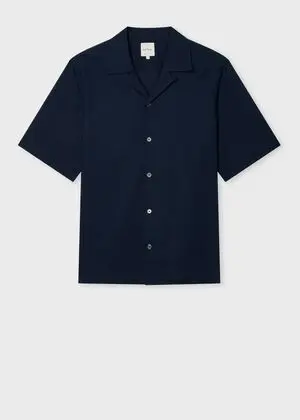 Paul Smith Navy Cotton Seersucker Shirt