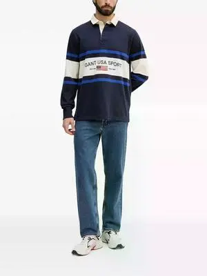 Gant Striped Logo-embroidered Sweater