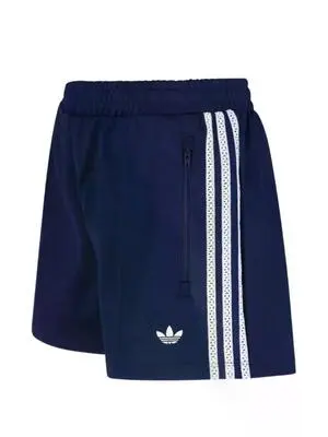 Adidas Lace-trim Logo-embroidered Shorts